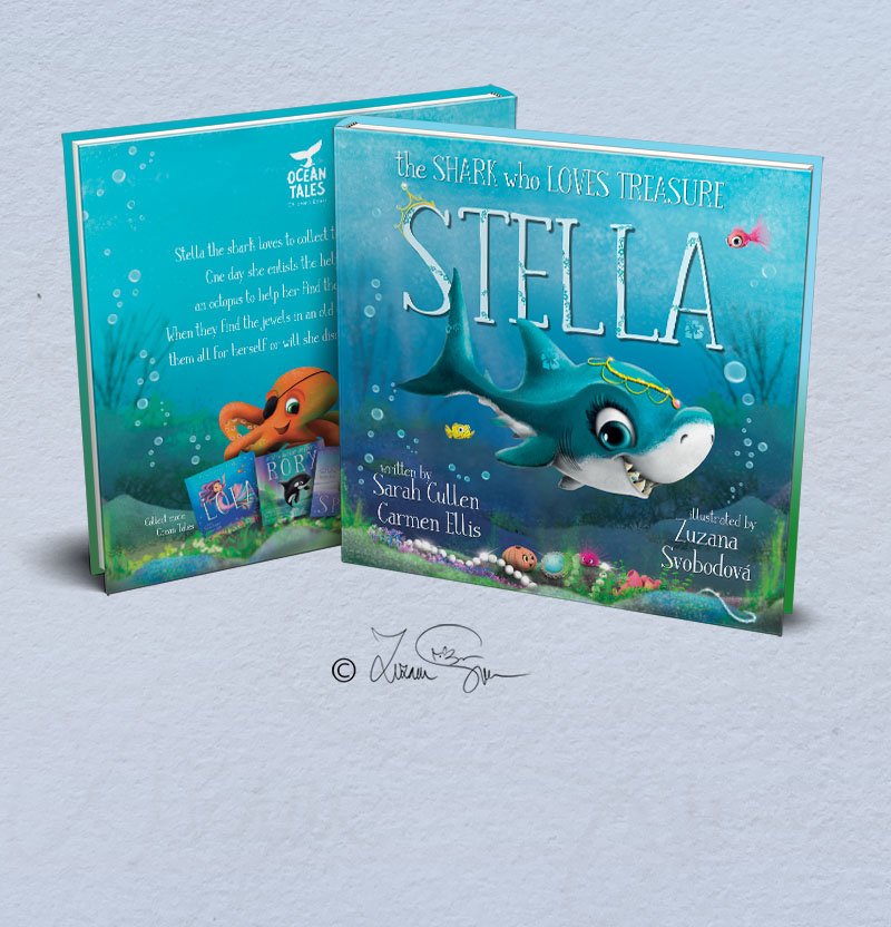 Stella: The Shark Who Loves Treasure - zuzana svobodova illustration